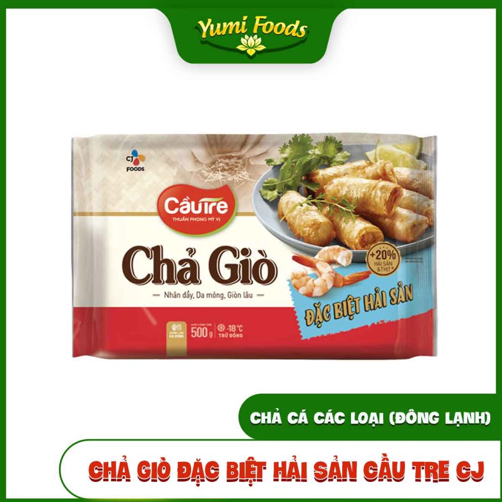 Chả Giò Đặc Biệt Hải Sản Cầu Tre CJ 500g - Hương vị quê nhà